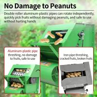 China Automatic Peanut Picker 300-500kg/h Dual-Stage Cleaning High-Strength Iron Construction for sale