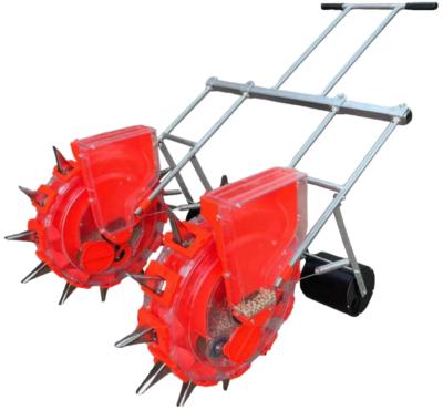 China Iron Two Row Manual Seeder Machine Dual Line Sower Precise Robust Planting Equipment for sale