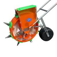 China Carbon Steel Manual Seeder Machine 7kg Seed Box Dual Chamber Fertilizer Applicator for sale