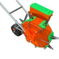 China Carbon Steel Manual Seeder Machine 7kg Seed Box Dual Chamber Fertilizer Applicator for sale