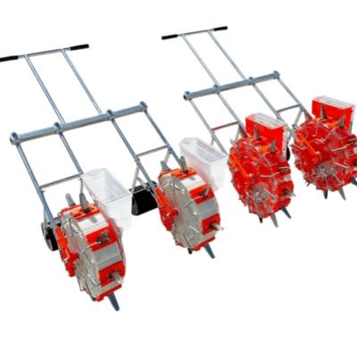 China Two Row Manual Seeder Machine Seed Drill All Terrain Robust Stable Planting Tool Field for sale