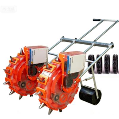 China Iron Two Row Manual Seeder Machine Dual Line Sower Robust Accurate Sowing Device Farm for sale