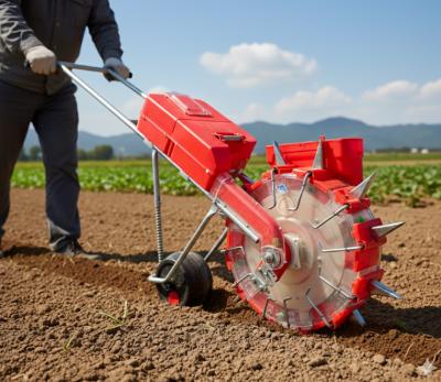 China Manual Seeder Machine With Fertilizing Hand Push Planter Sower Tool for sale