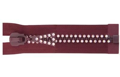 Cina I 4 pollici senza nichel di diamante Zippers 3# con nastro adesivo del poliestere in vendita