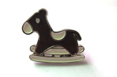 Cina Logo bianco del Trojan di colore del nichel due degli accessori in lega di zinco della borsa in vendita