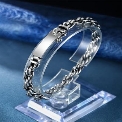 Cina Braccialetto a doppia sicurezza in argento 925 per uomo e donna. in vendita