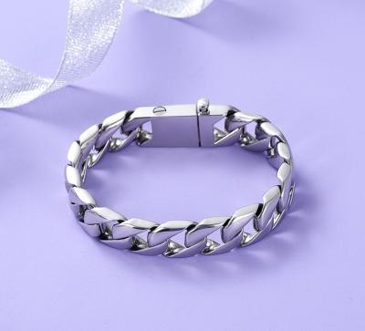 Cina Braccialetto di catena da bordo in acciaio inossidabile per uomini per ceneri immagine di ricordo Tecnologia inchiostro CNC in vendita