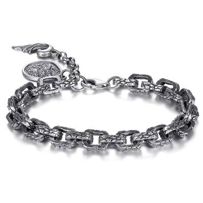 Cina Gioielli Materiale principale S925 Sterling Silver Personalità Retro Imperiale Braccialetto Crack in vendita