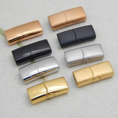 Cina Magnete in acciaio inossidabile con guinzaglio piatto, design rettangolare per la sicurezza del braccialetto in cuoio in vendita
