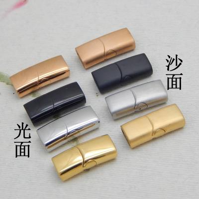 Cina Magnete in acciaio inossidabile con guinzaglio piatto, design rettangolare per la sicurezza del braccialetto in cuoio in vendita
