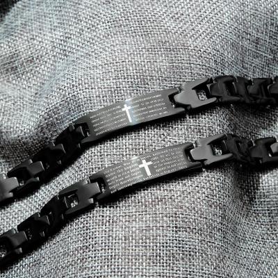 Cina Braccialetti in acciaio inossidabile di stile europeo per uomini Personaggi biblici e opzioni OEM / ODM in vendita