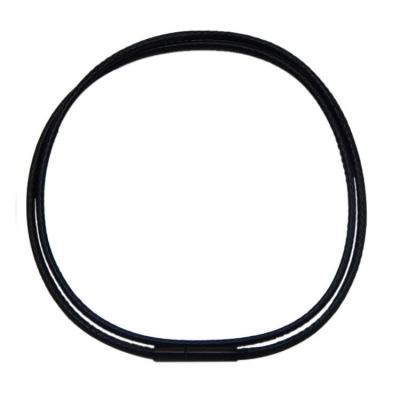 Cina Tecnologia CNC Inlay Black Rhodium Plating Fascia in acciaio inossidabile per bracciale Colletto in vendita