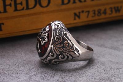 China European and American Men's Titanium Steel Crusader Ring Perfect for Party Occasions for sale