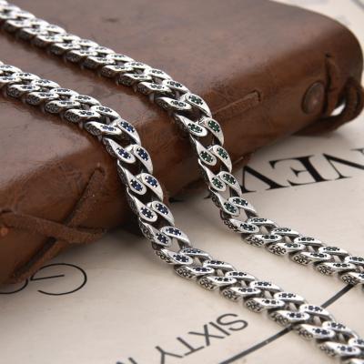 Cina Colorato Sterling Silver Seiko Full Diamond Bracelet Cubano Maschio Hip Hop Punk Charles Wang in vendita