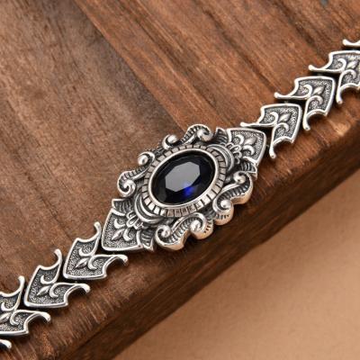 Cina 925 Sterling Silver Cross Buckle Personalità euro-americana in stile punk retro per uomini in vendita