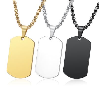 China 8 Year's Experience Laser Engraved Titanium Steel Pendant Necklace for Men and Women for sale