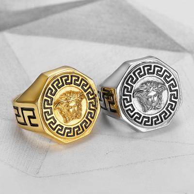 Cina Personalità Stile punk Moda marea Antica mitologia greca Anello maschile per l'anniversario in vendita