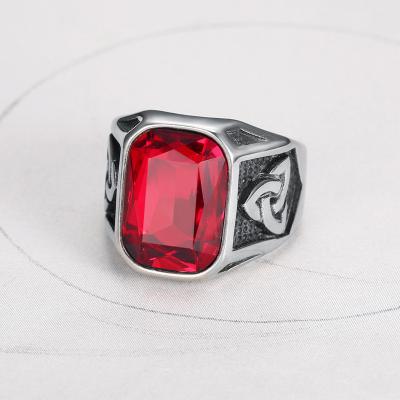 Cina Tecnologia di fusione Inlay Cool Personalità Anello di rubino maschile per gioielli hip-hop alla moda in vendita