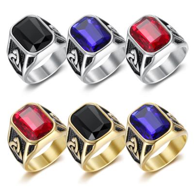 Cina Tecnologia di fusione Inlay Cool Personalità Anello di rubino maschile per gioielli hip-hop alla moda in vendita