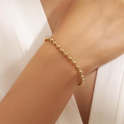 Cina Simples Temperamento Leggere Luxury Dames Titanio Acciaio Braccialetto Con Modello Geometrico in vendita