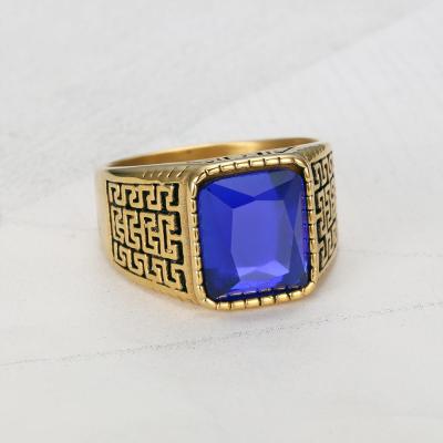 Cina Anello quadrato in acciaio inossidabile SUS304 per la personalità maschile rosa dorata in vendita