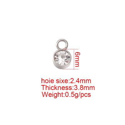 Cina Eccellente Acciaio inossidabile 12 Pietra di nascita Diamante Tazza Pendente Pietra di nascita Charm Pendenti in vendita