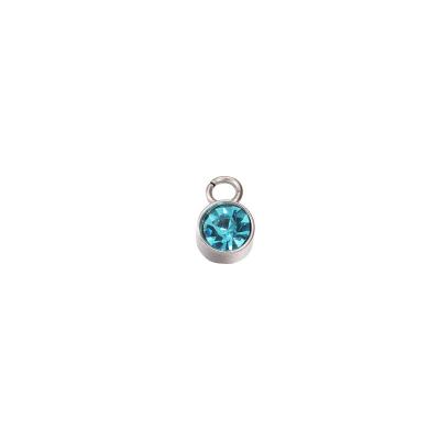 Cina Eccellente Acciaio inossidabile 12 Pietra di nascita Diamante Tazza Pendente Pietra di nascita Charm Pendenti in vendita