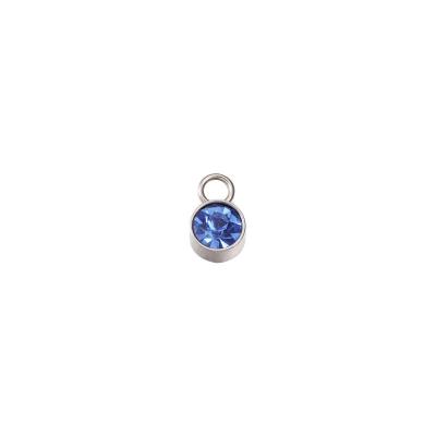 Cina Eccellente Acciaio inossidabile 12 Pietra di nascita Diamante Tazza Pendente Pietra di nascita Charm Pendenti in vendita