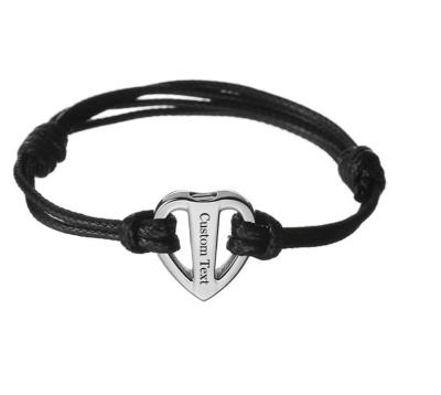 Cina Cuore in acciaio inossidabile Urne di cremazione Braccialetto per ceneri Lunghezza regolabile 17cm-25cm in vendita