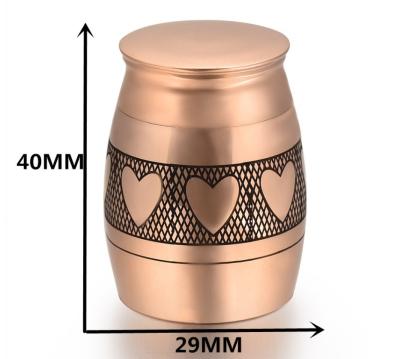 Cina Cuore d'amore in acciaio inossidabile altezza 40 mm memoriale animali domestici cremazione ceneri urna coperta funerale in vendita