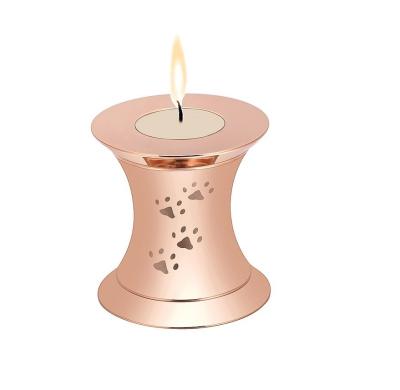 Cina Pet Ashes Candela commemorativa Cisterna di ricordo Urna con stampa di zampa di cane e decorazione del medaglione in vendita