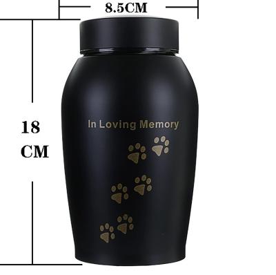 Cina 500 ml Urna in acciaio inossidabile per gatti Memoriali di ceneri di cremazione durevoli e alla moda in vendita