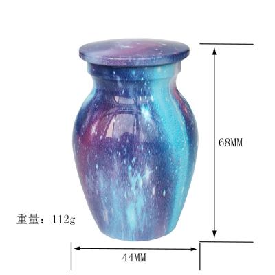 Cina Mini urna in lega di alluminio con modello stellare da 68*44 mm per la decorazione commemorativa di animali domestici per gatti e cani in vendita