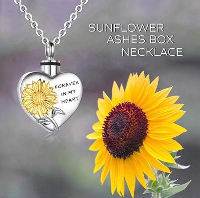 Cina Per sempre nel mio cuore cuore girasole urna profumo collana omaggio con disegni unici in vendita