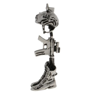 China Casco Vintage de aço inoxidável Botas Rifle Cremation Urna Pendente Necklace Cinzas em jóias Regalo à venda