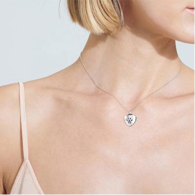 Cina 925 Sterling Silver Heart Paw Cremation Pendant Stile classico e tecnologia CNC Inlay in vendita
