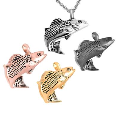 中国 4 色 魚 焼却 灰 飾り ステンレス ステンレス 記念品 ネックレス 販売のため
