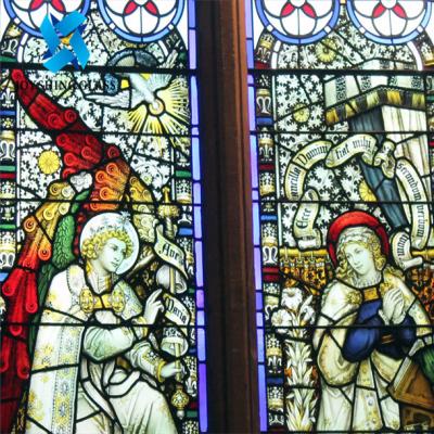 Cina Vetro di finestra modellato dimensione su misura vetro macchiato architettonico della chiesa 5mm-22mm in vendita