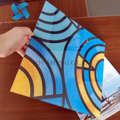 China Digital Printing Coated Glass Color Pattern Shape Customization for sale