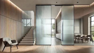 China Premium Custom 6mm Frosted Tempered Glass Panels for Large Doors for sale