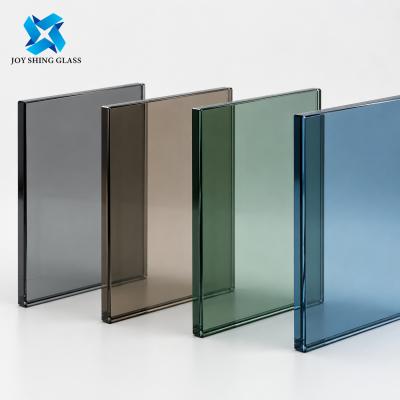 China Custom Tinted Tempered Glass for Windows, Doors, Facades and Interior Projects for sale