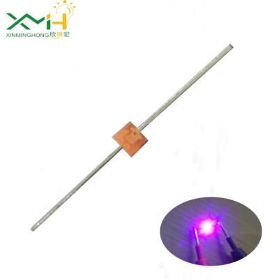 China 3.8v Low Power Pink 410nm Axial LED 90mw Rectangle Dip LED For Backlight for sale