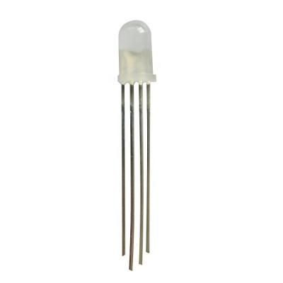 China Tri-Color RGB led diode low price 5mm Roung through hole 4pins Common Anode for sale