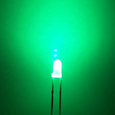 China 3mm diffused led 1.8v-2.2v diode for sale