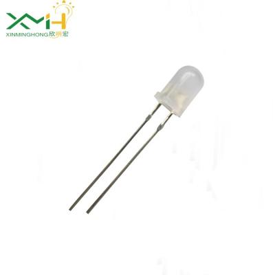 China 5mm round led diode with white diffused lens for sale