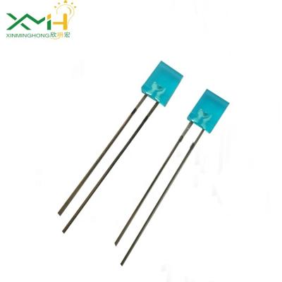 China 90mw Rectangle 3.3v Matte Blue Dip LED 2*5*7mm LED Diode for sale