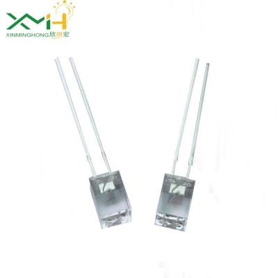 China rectangle led diode 5x5x7mm blue through hole led for sale