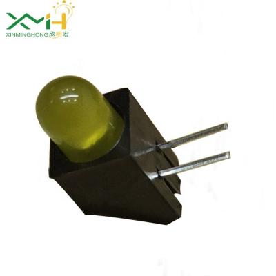 China Small Angle 15deg Round 60mcd Yellow LED Diode 5mm Dip LED With Holder for sale