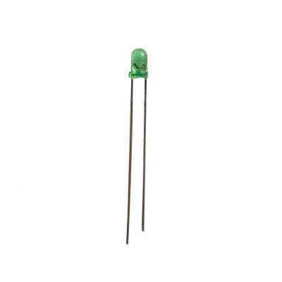 China 3mm Super Bright 4000mcd Dip LED Light 20mA Green Light Emitting Diode for sale