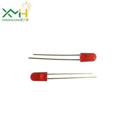 China 5mm Without Edge Red Diffused LED Lamp Diode Pb Free 1.8v-2.4v LED for sale